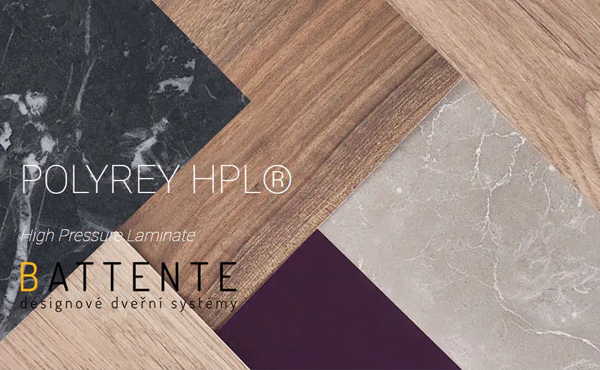 Unikátnost dveří Battente s povrchy HPL Polyrey | BATTENTE.CZ